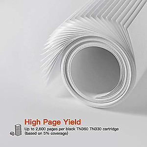 ejet TN360 TN-360 TN330 Toner Cartridge Page Yield Up to 2,600 Pages, High Yield Compatible for Brother TN360 TN330 TN-360 for DCP-7040 DCP-7030 MFC-7840W HL-2140 MFC-7340 MFC-7440N HL-2170W, 3 Black