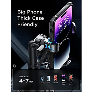 AINOPE Cup Holder Phone Mount Gravity Cup Phone Holder for Car Auto Lock Cupholder Phone Holder for Car Cell Phone Holder Car Cup Holder Compatible with iPhone Samsung Phones