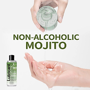 BED GAME No-Alcohol Water-Based Personal Lubricant, No Rinse Mojito Flavored Lube, Intimate Longlasting Non-Sticky Gel for Couples Massage (Mojito)