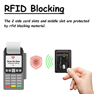 TOURSUIT Travel Minimalist Slim Front Pocket Wallet for Men Women, RFID Blocking Credit Card Holder Case (Carbon Fiber Black)