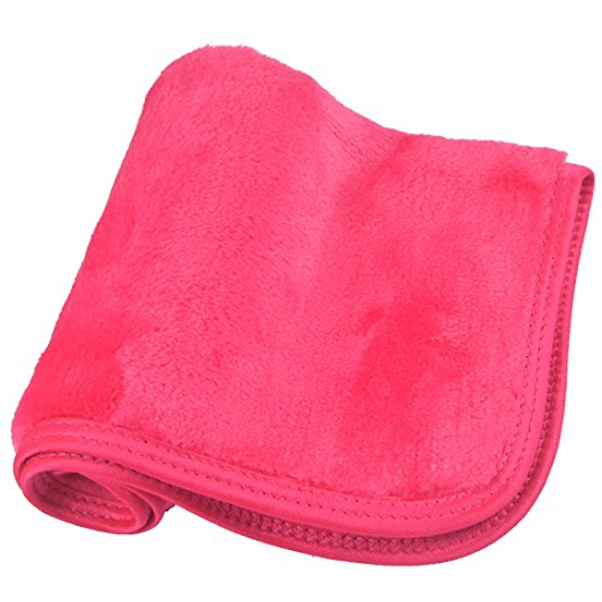 Sinland Microfiber Makeup Remover Cloth Reusable and Washable Makeup Remover Towels Face Cloths Facial Cleaning Towels Fast Drying Washcloth 9.8Inchx9.8Inch 4 Pack Dark Pink