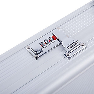 USAStock Shotgun Case 135x28x10cm Aluminum New Framed Locking Gun Pistol Handgun Lock Box Hard Storage Carry Case Silver