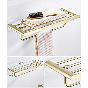 Towel Racks Towel Rail Towel Rails Towel Racks, for Bathroom,Towel Bar Wall Mounted Hand Towel Bar Bathroom Towel Holder Kitchen Dish Cloths Hanger/Bath Towel Rack 60Cm/a