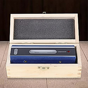 TINVHY 6 Inch Master Precision Level in Fitted Box for Machinist Tool, Cast iron body with Wooden Case