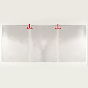 StoreSMART - 6-View Menu Covers - Tri-Fold/Triple Pocket - 8 1/2" x 11" - 25 Pack - Clear Vinyl Plastic - H811300-25