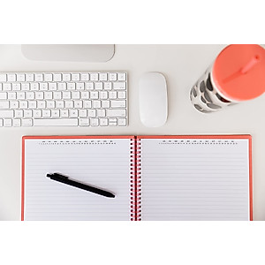 Kate Spade New York Large College Ruled Notebook, 11" x 9.5" Leopard Print Spiral Notebook with 160 Pages, Forest Feline