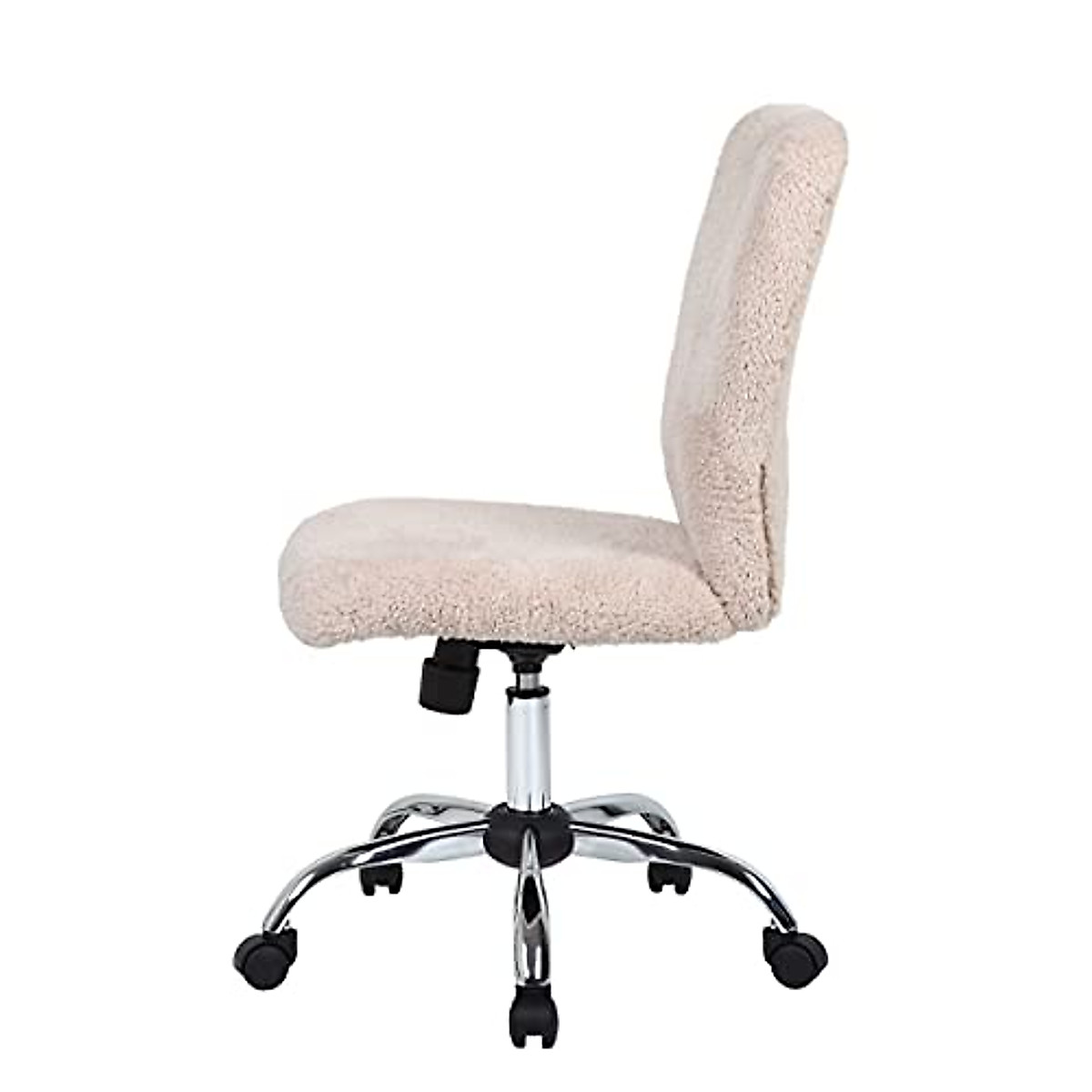 Boss Office Products Tiffany Fur Make-Up Modern Office Chair in Cream, 1 count
