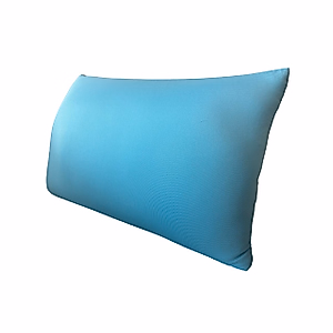 Mushy Pillows Luxurious Rectangle Microbead Pillow Moldable Support & Durability 17 X 10 (Light Blue)