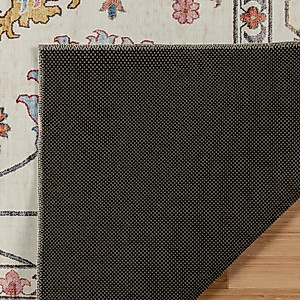 Gertmenian Printed Indoor Boho Area Rug - Non Slip, Ultra Thin, Super Strong, Printed Rug - Home Décor for Entryway, Bedroom, Living Room - 8x10 Large, Cullen Cream Multi, 28548