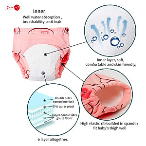 Joyo roy 6Pcs Girls Panties Little Girls Underwear 100% Cotton Toddler Girls Underwear Training Diapers Toddler Training Pants Underwear For Toddler Girls Toddler Potty Training Underwear Girls 1T