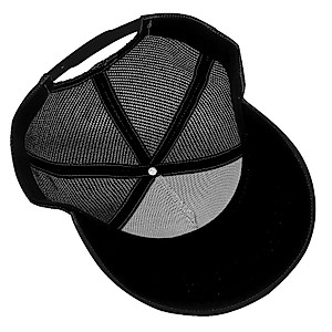 Retro Pole Vault Men's and Women's Mesh Hat Baseball Hat Sandwich Hat All Seasons Baseball Cap Black
