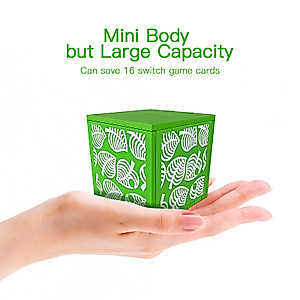 UFOPETIE Card Case for Nintendo Switch Game Card Storage,Compatible with Nintendo Switch Case Animal Crossing Theme,Game Case for Animal Crossing Cards,for Switch Accessories-Thumb Grip 2PCS-Leafs