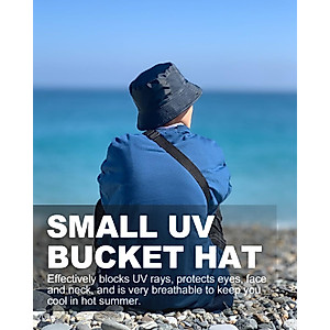 Zylioo UV Protection Fishing Hat for Small Heads,Adjustable Water Resistant Bucket Hat,Summer Outdoor Hiking Sun Hat