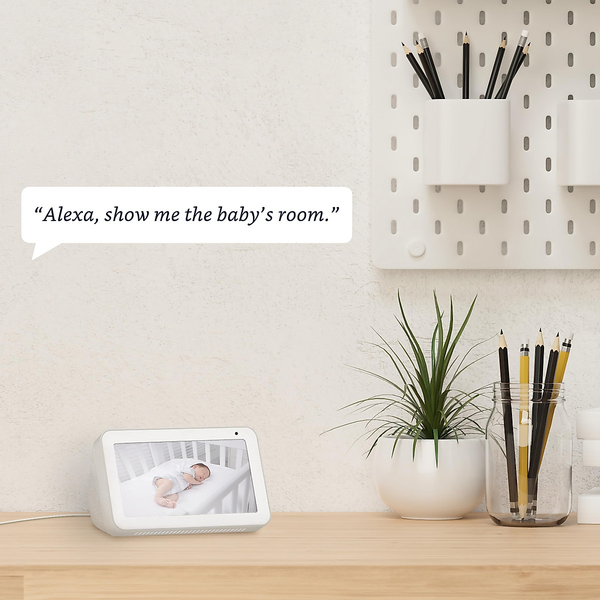 Feit Electric CAM1/WIFI 1080p HD Indoor WiFi Smart Home Security Camera with Night Vision, 2-Way Audio, Works with Alexa & The Google Assistant, White