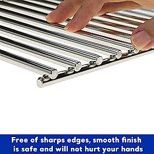 Uniflasy Grill Cooking Grate for Nexgrill 4-5 Burner Grills 720-0830H 720-0783E 720-0697 720-0773 720-0888 720-0783C Grill Parts Master Forge 1010037, 17 1/4 Inch