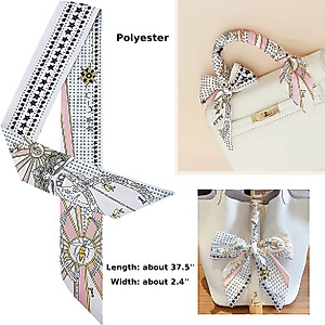 fashion ribbon scarf for hair 10 pcs hair scarf set chic polyester handbag handle ribbon scarf stylish hair headbands neck scarf neckerchief for women girls ladies