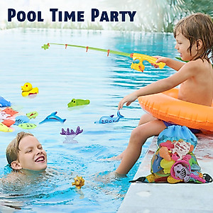 CozyBomB™ Magnetic Fishing Game for Kids | Bath Pool Toys Set for Water Table Learning Education Fishin for Bathtub Fun with Animal, Poles Rod Net Fishes for Kids Age 3 4 5 6 Year