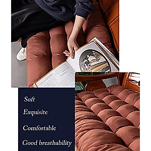 Hruile 2 or 3 Seater Thick Bench Cushion Pad Rectangle Garden Chair Pad Mat Seat Pad Cushion Outdoor Indoor Bench Pillow Dining Patio Chaise Swing Seat Cushion,48x120cm,Pink