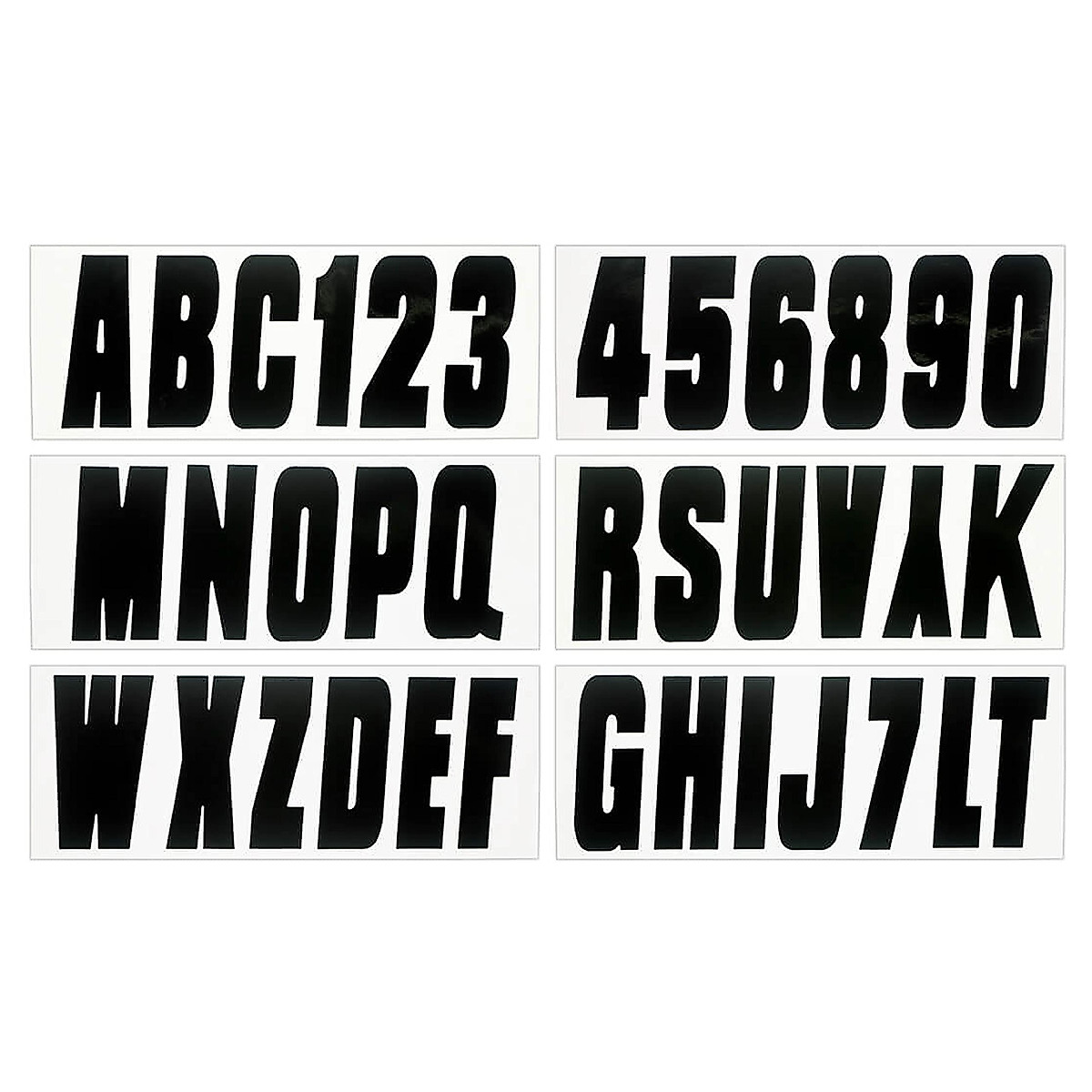 Hardline Products Boat Lettering 3″ Registration kit for Inflatable Boats - INFBLK350