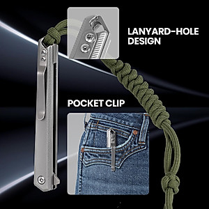 Tops Home Pocket Knife for Men, EDC Utility Knife, Box Cutter, Folding Scalpel Knife with Clip, 5pcs #60 Scalpel Blades, Razor Knife, Cool Knives, Gift for Men Women