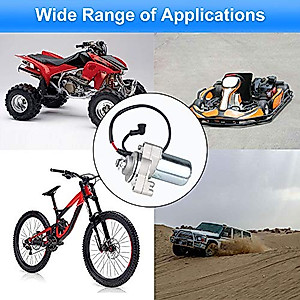 WATERWICH Starter Compatible with Tao Tao 125cc 110cc-50cc with Relay ATV Coolster Motor Coolster Four 4 Wheeler Chinese Pit Dirt Bike 4 Wheelers Go Karts Dune Buggy Sandrail Quad SSR Roketa