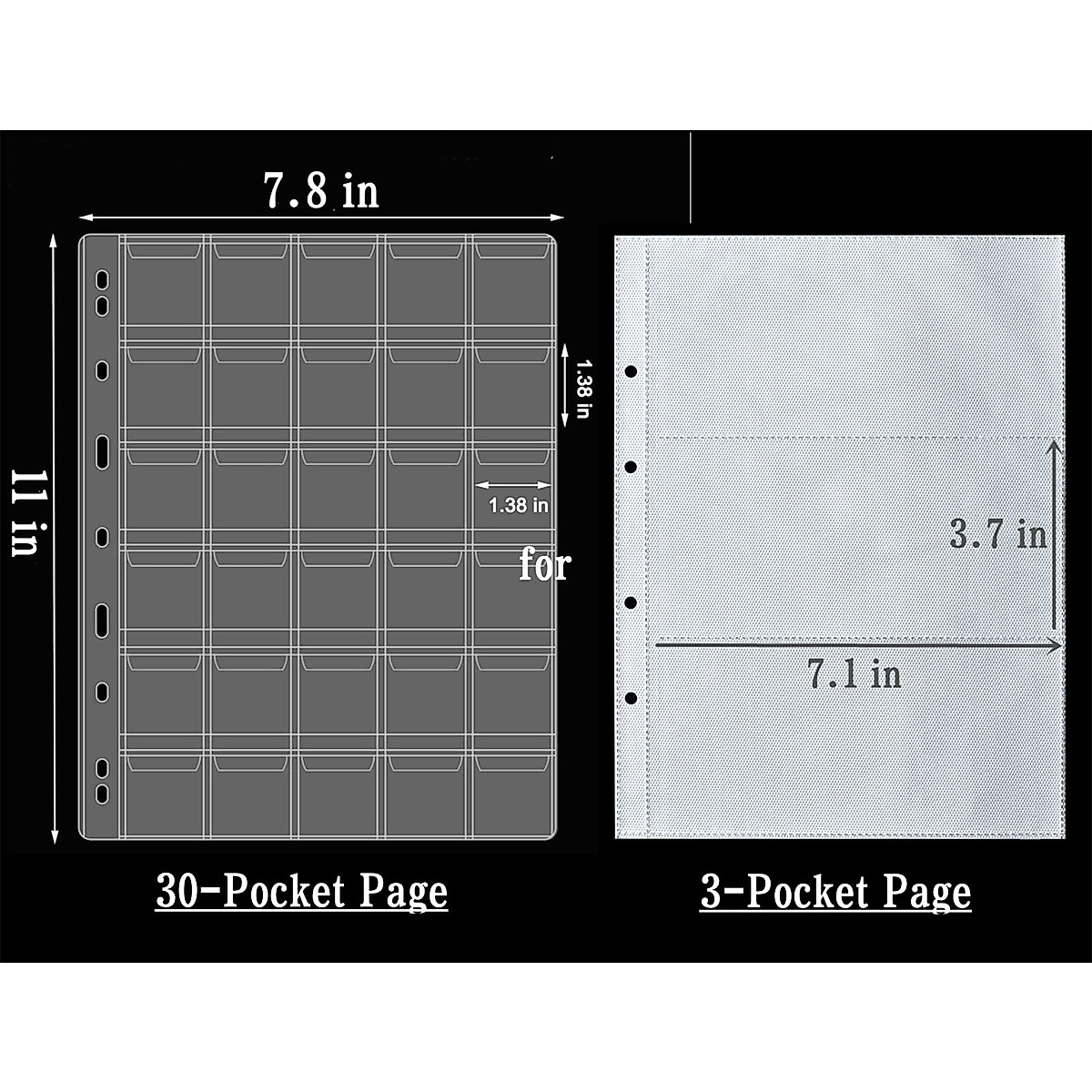 Ettonsun Coin Collection Book Holder for Collectors, 150 Pockets Coin Collecting Album & 240 Sleeves Paper Money Storage Case for Coin Currency Collection Supplies(150 coin pockets+240 bill pockets)