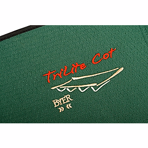 BYER OF MAINE, TriLite Cot, Very Compact When Folded, Set Up 74" L X 25" W X 8", Camping Cots for Adults, Portable Cot, Tri Lite Cot, Cot, Lightweight Cot, Outdoor Cot, Foldable Cot, Single