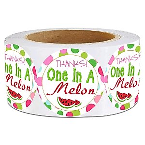 Remarkable One in A Melon Thank You Stickers Labels,2 Inch Watermelon Birthday Party Label Stickers ,Great for Party Favors, Envelope Seals & Goodie (250 Pcs)