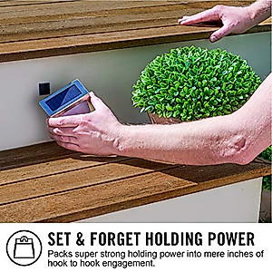 VELCRO Brand - VEL-30180-USA ALFA-LOK Fasteners | Heavy Duty Snap-Lock Technology | Self-Engaging and Multidirectional Use | Black, 1 inch Squares, 16 Sets