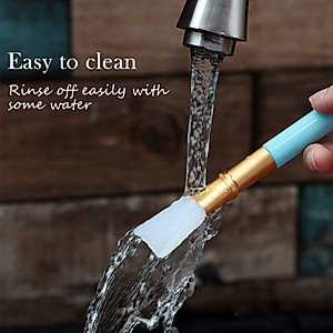 Patelai 20 Pieces Soft Silicone Facial Mud Applicator Clay Tools Face Mask Brushes Beauty Tools for Sleeping Mud Mask Hairless Body Lotion and Body Butter