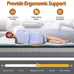 KOMFOTT 8 Inch Adjustable Bed Mattress Twin XL, 3D Transformable Cutting Mattress with Copper Gel Infused Air Memory Foam & Bamboo Charcoal Memory Foam, Mattress in a Box with CertiPUR-US Certified