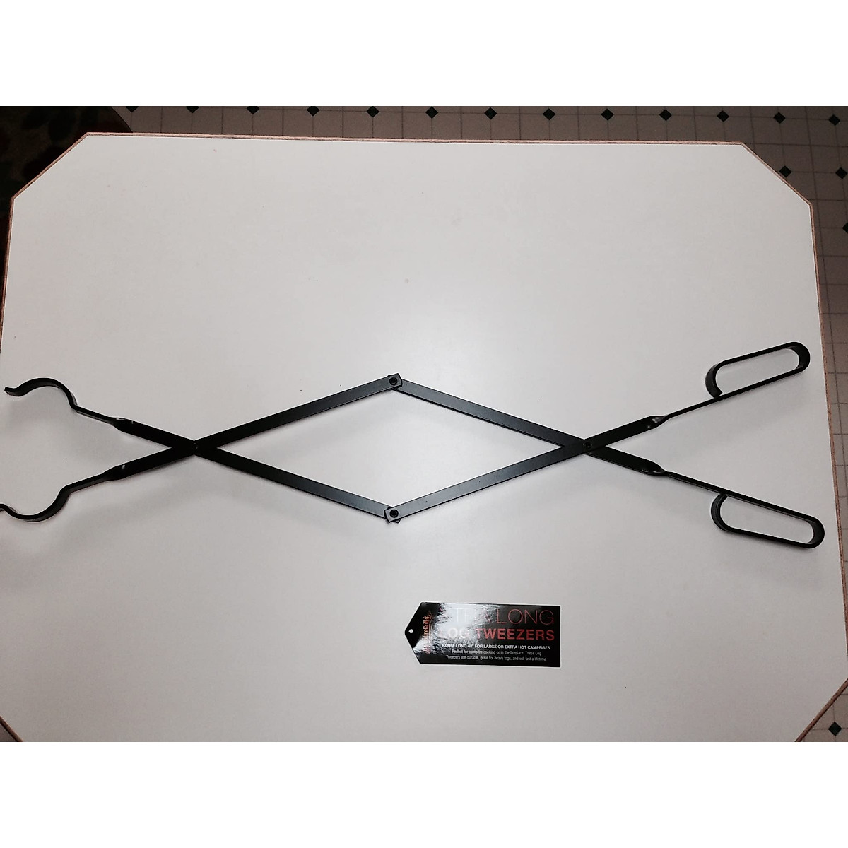 The Perfect Campfire Grill Extra Long Log Tweezers, Heavy Duty Fireplace Tongs, 40"