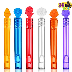 JOYIN 36 PCS Halloween Bubble Wands, Mini Bubbles Party Favors for Kids, Children Bubble Toys Bulk, Halloween Party Favors, Goodie Bags Stuffers, Outdoor Indoor Activity Use, Carnival Prizes