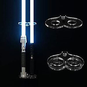 WANLIAN Lightsaber Stand Wall Mounted Vertical Lightsaber Display Stand Acrylic Lightsaber Stand Suitable for lightsabers (Transparent 2 holes)