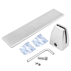 MOUNTAIN_ARK 4 Pack T Shaped Office Desk Partition Clamp, Sneeze Guard Bracket Support, Aluminum