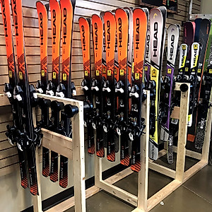 Button Ski Hanger 5-Pack, 5 Individual Fixtures To Safely Store 5 Pairs Of Alpine Skis Of Any Shape Or Size (Rockers, Carvers, Racers, Kids) To Make A Wall Or Floor Ski Storage Rack