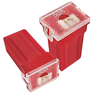 MuHize Shaped Assorted Fuses - Upgraded Tall/Standard Profile Automotive Box Shaped Fuse Kit, Fuse Female Assortment 20A 30A 40A 50A 60A (Each 6) for Ford Chevy, Cars and SUVs