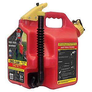 Surecan 2 Gallon Type-II Safety Container - With a Rotating Spout, Free Spill Design, Self-Venting, & Safety Fill Cap, Your Ideal Jerry Can (Red)