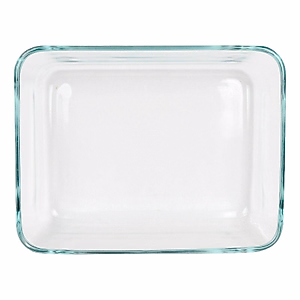 Pyrex 7211 6 cup Rectangle Clear Glass Food Storage Dish Made in the USA - 2 Pack