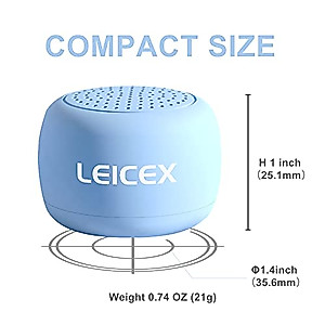 LEICEX Tiny Bluetooth Speaker, Travel Small Speakers Bluetooth Wireless Pillow Perfect for Travel Outdoor Sound (Blue)