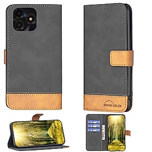 jioeuinly Vortex Z23 Case Compatible with Vortex Z23 Phone Case Cover Flip Stand Cover PU Leather BF11 Wallet Case Black
