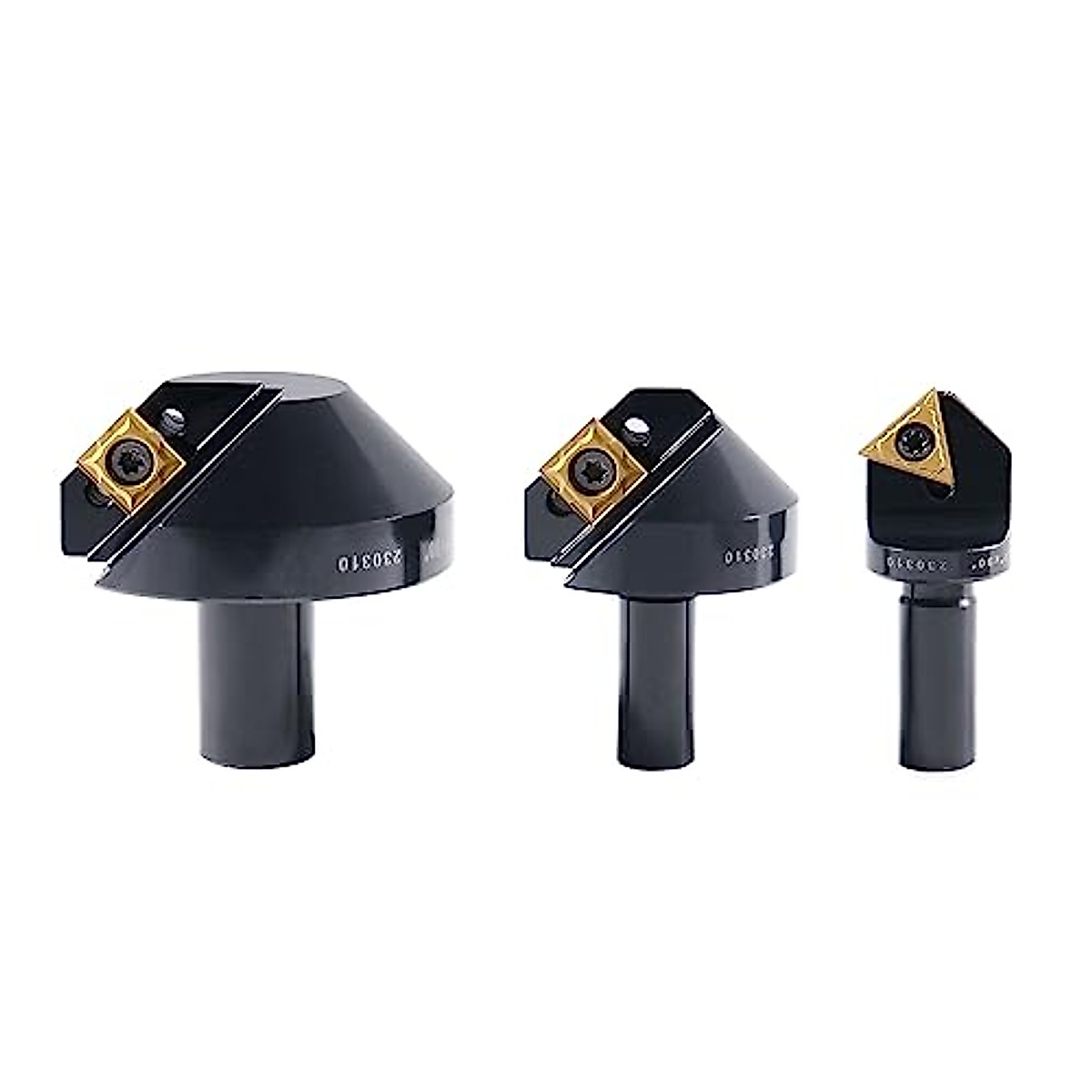 Accusize Industrial Tools 1/4'', 1/2'' and 1-1/4'' 90 Degree Indexable Carbide Countersinks, 0046-0990