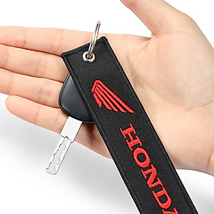 Thcyoe Embroidery Keychain Key Ring Compatible with Honda,Motorcycle Key Chain Keyring for CBR, CB, GL, CM, NC, CFR, X-ADV 750, NSS 750 Series,Accessories for Motorcycle Key