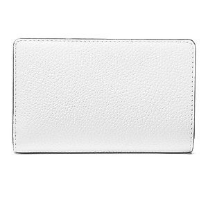 Michael Kors Women's Medium Snap Zip Around Wallet, Optic White