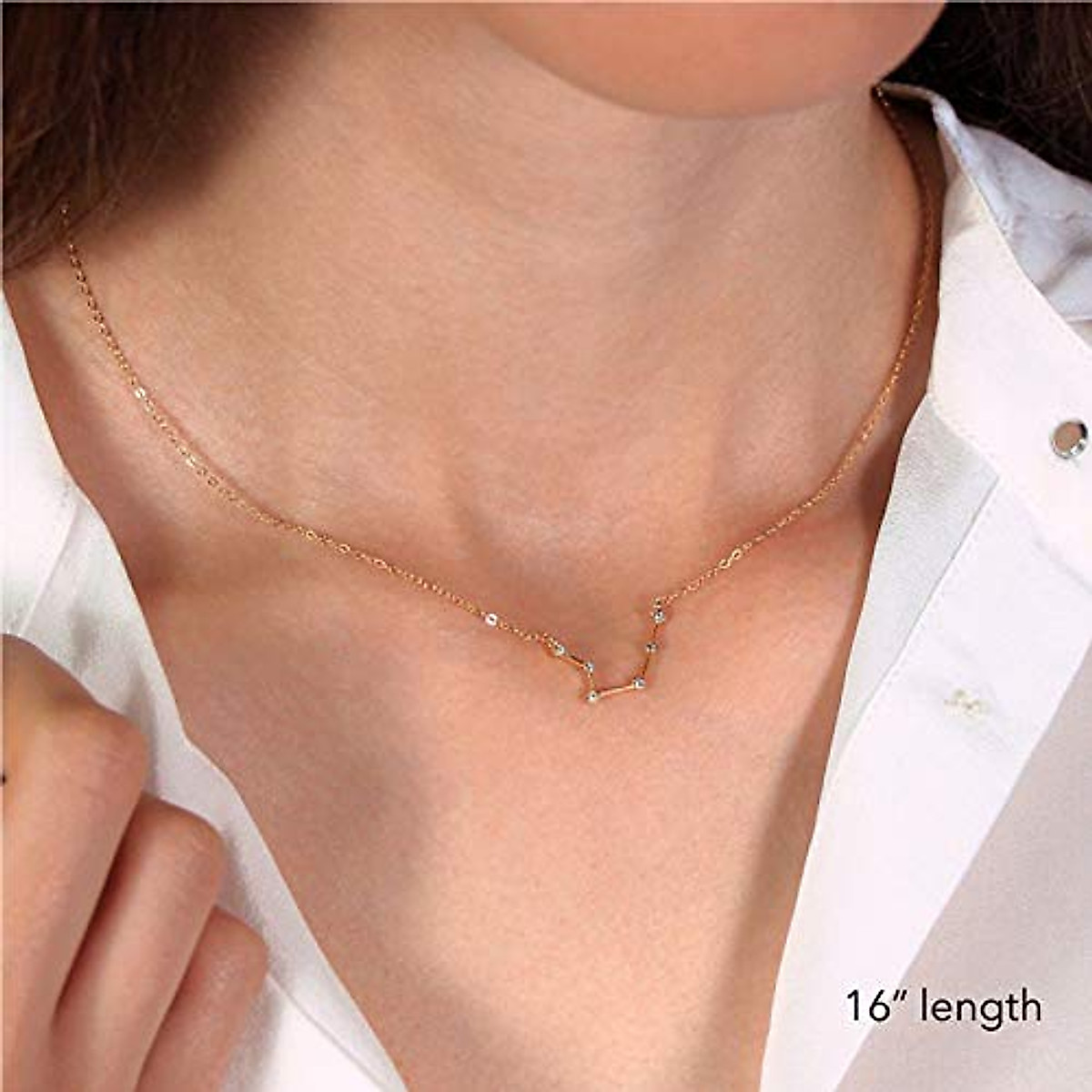 Taurus Zodiac Necklace - Gold Taurus Gift for Birthday or Christmas