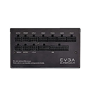 EVGA SuperNOVA 1000 G5, 80 Plus Gold 1000W, Fully Modular, ECO Mode with Fdb Fan, 10 Year Warranty, Compact 150mm Size, Power Supply 220-G5-1000-X1 (Renewed)