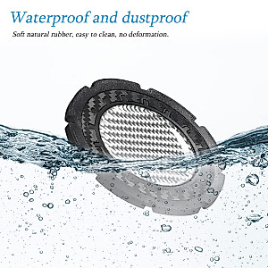 AUCELI 2 PCS Car Cup Holders, 2.75 Inch Carbon Fiber Coasters, Non-Slip Bottle Pad Embedded in Cup Mat, Durable Insert Drink Coaster, Universal Vehicle Interior Accessories (Silver/StyleB)