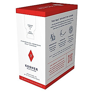 Diamond Crystal Kosher Salt Flakes - Full Flavor, No Additives and Less Sodium - Staple for Professional Chefs and Home Cooks 26 Ounce (New Packaging)