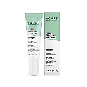 ACURE Ultra Hydrating Eye Cream | 100% Vegan | Intense Moisture for Super Thirsty Skin | Adaptogens & Green Coffee - Deeply Moisturizes | 0.5 Fl Oz