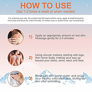 Moulis Himalayan Salt Body Scrub Natural Exfoliating Salt Scrub for Acne, Cellulite, Deep Cleansing, Scars, Wrinkles, Exfoliate and Moisturize Skin Infused with Collagen and Stem Cell